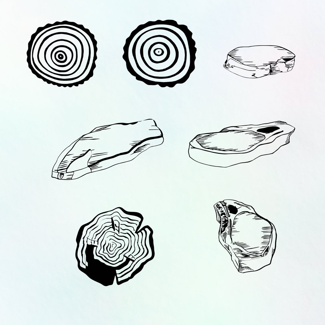 Wood Slice Svg Bundle, Wood Slice Clipart for Cricut, Lumber Cut Files ...