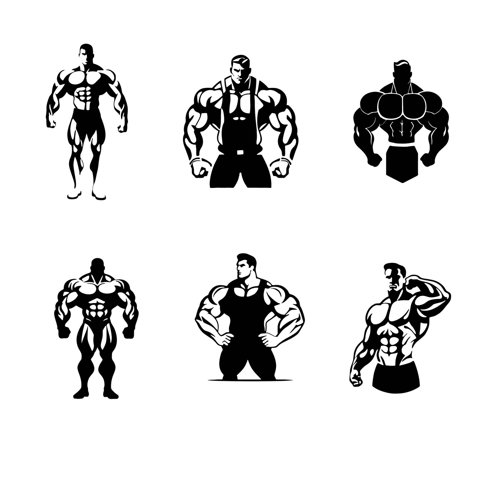Bodybuilder Svg Bundle, Bodybuilder Clipart for Cricut, Exercise ...