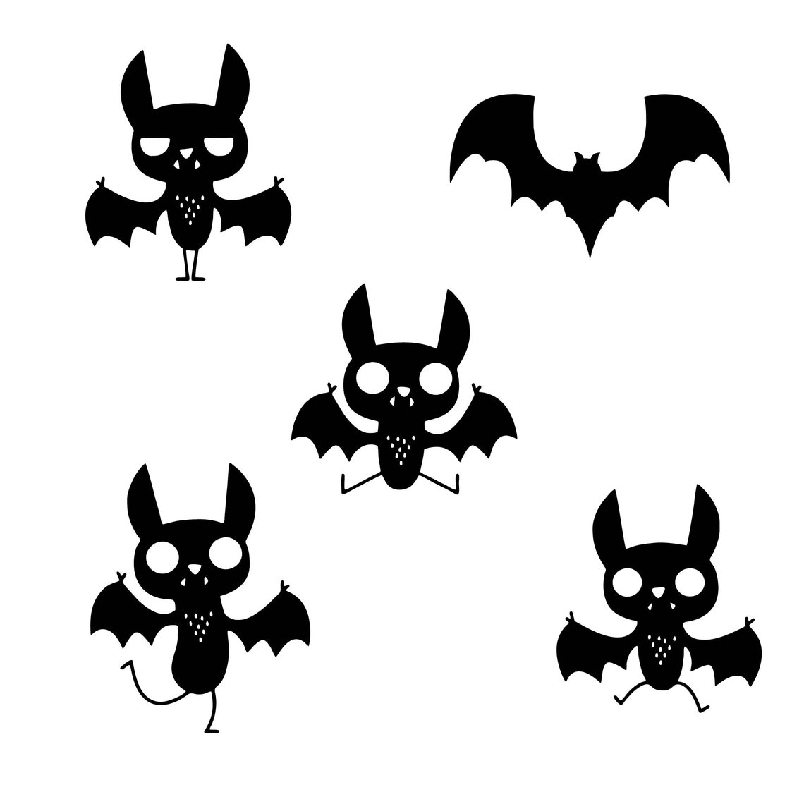 Bat Svg Bundle, Bat Clipart for Cricut, Halloween Bat Silhouette, Bat ...