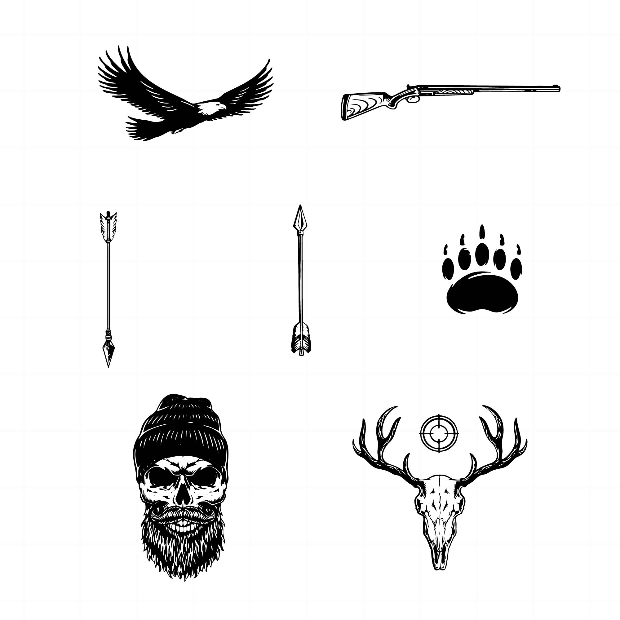 Hunting Svg Bundle, Hunter Clipart for Cricut, Hunting Silhouette, Deer ...