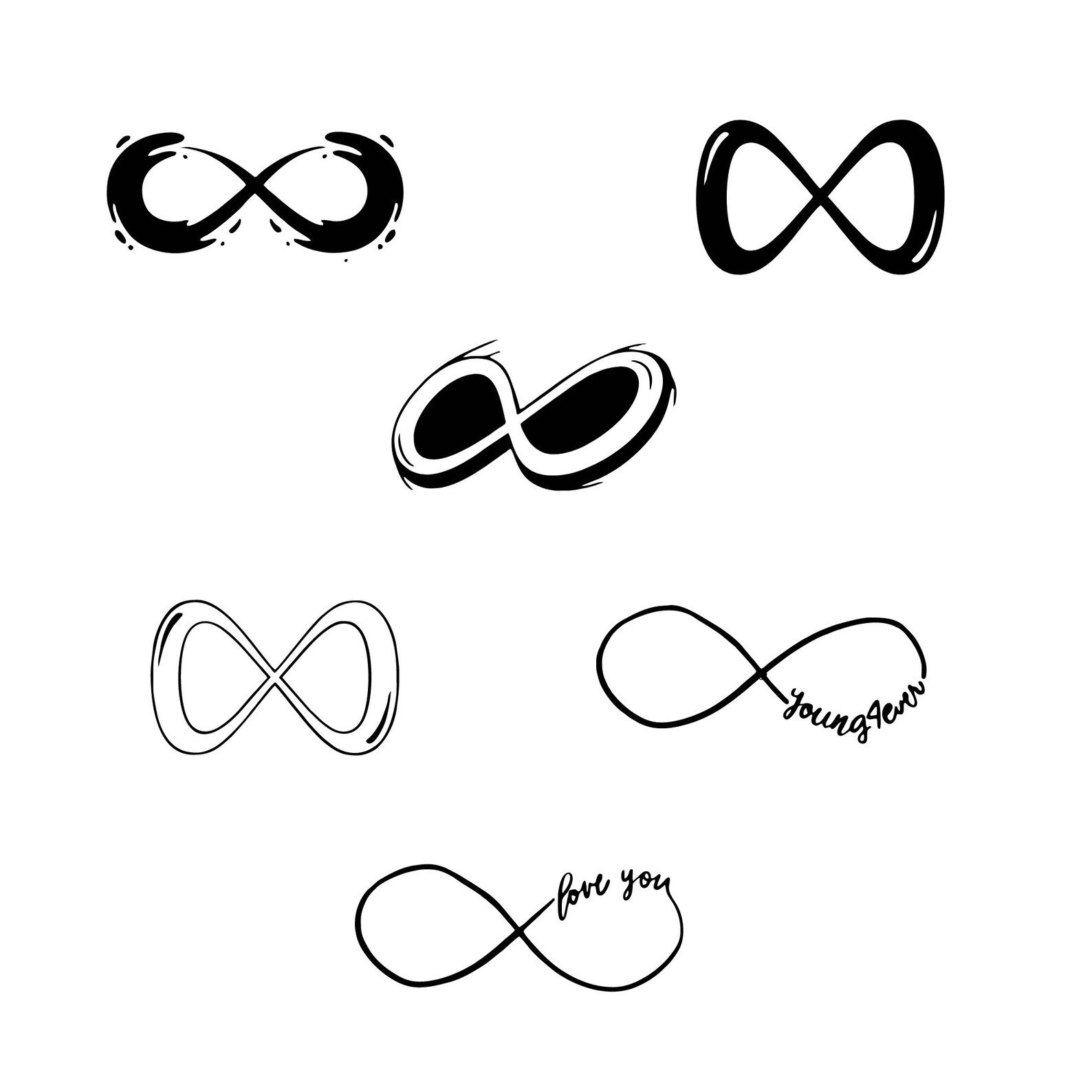 Infinity Svg Bundle, Infinity Sign Clipart for Cricut, Infinity Love ...
