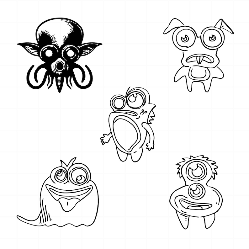 Alien Svg Bundle, Alien Clipart for Cricut, Alien Ship Silhouette ...