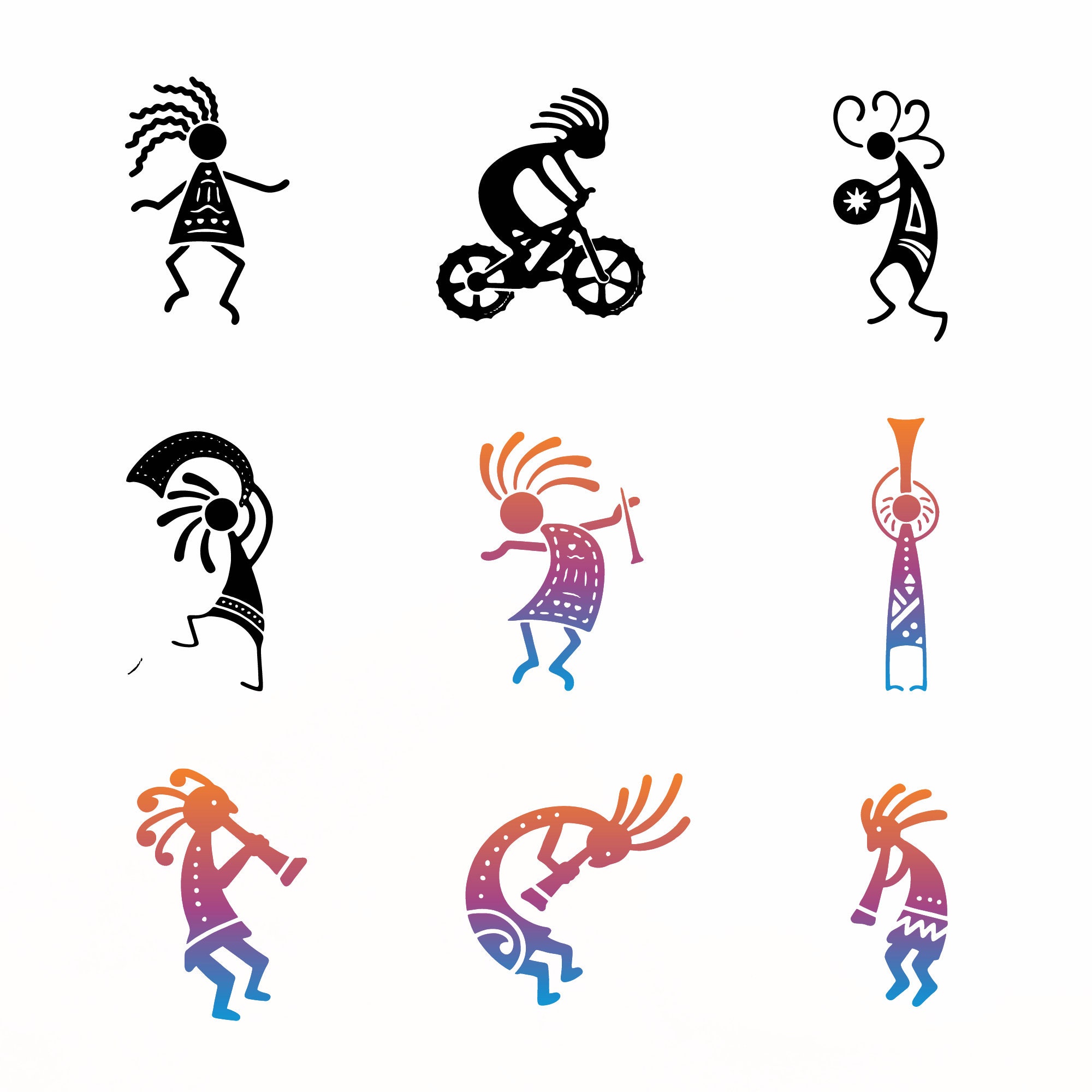 Kokopelli Svg Bundle, Kokopelli Clipart for Cricut, Kokopelli ...