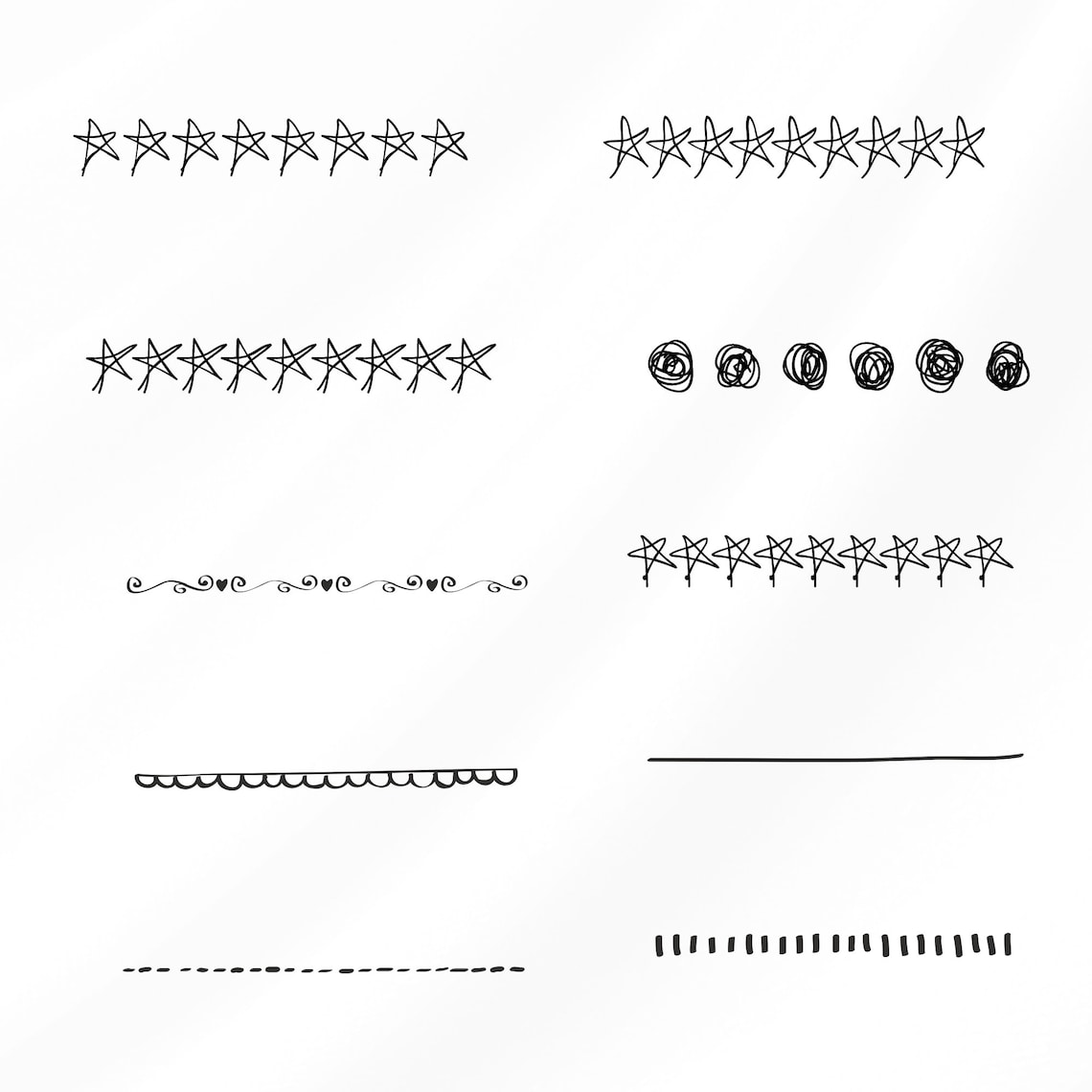Line Svg Bundle, Basic Line Clipart for Cricut, Dotted Line Silhouette ...