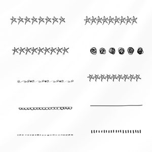 Line Svg Bundle, Basic Line Clipart for Cricut, Dotted Line Silhouette ...