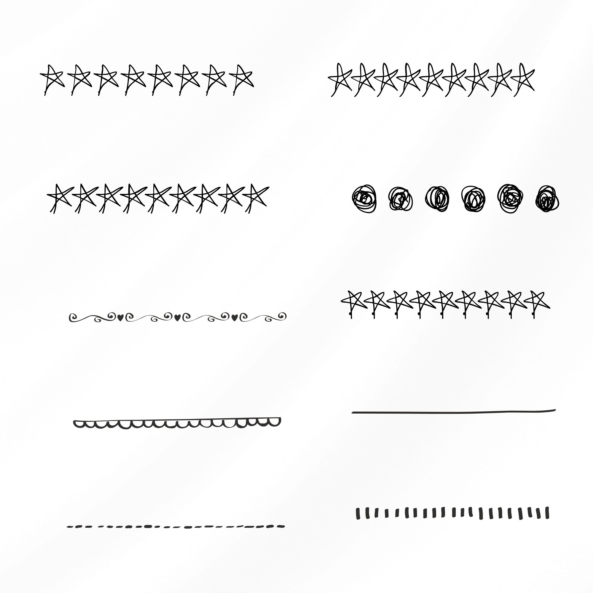 Line Svg Bundle, Basic Line Clipart for Cricut, Dotted Line Silhouette ...