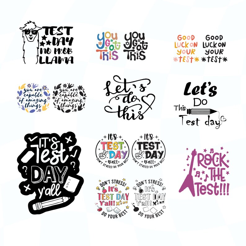 Testing Svg Bundle, Test Day Clipart for Cricut, Exam Days Svg, Testing ...