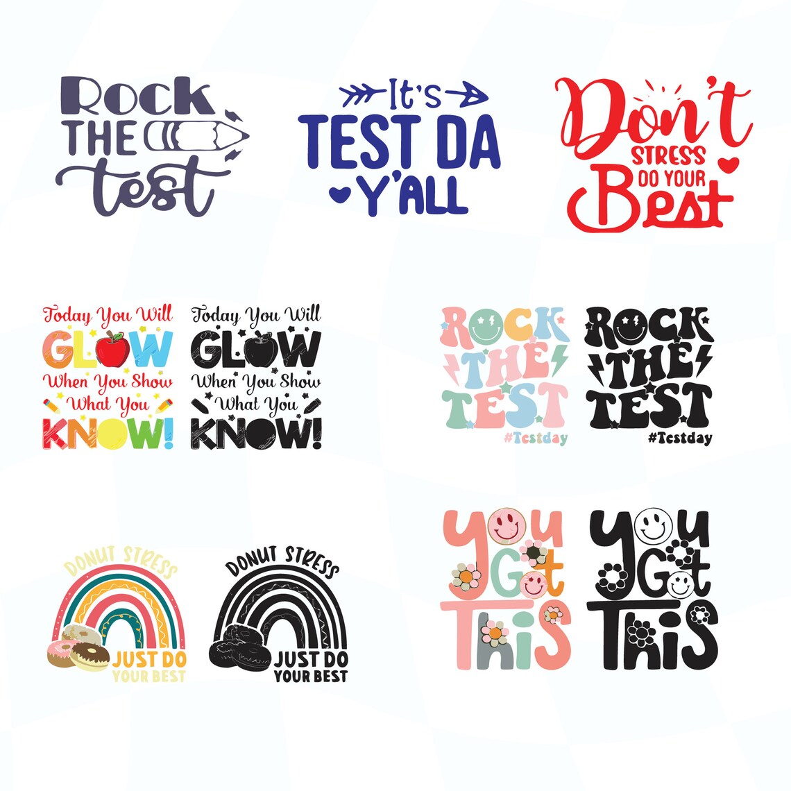 Testing Svg Bundle, Test Day Clipart for Cricut, Exam Days Svg, Testing ...