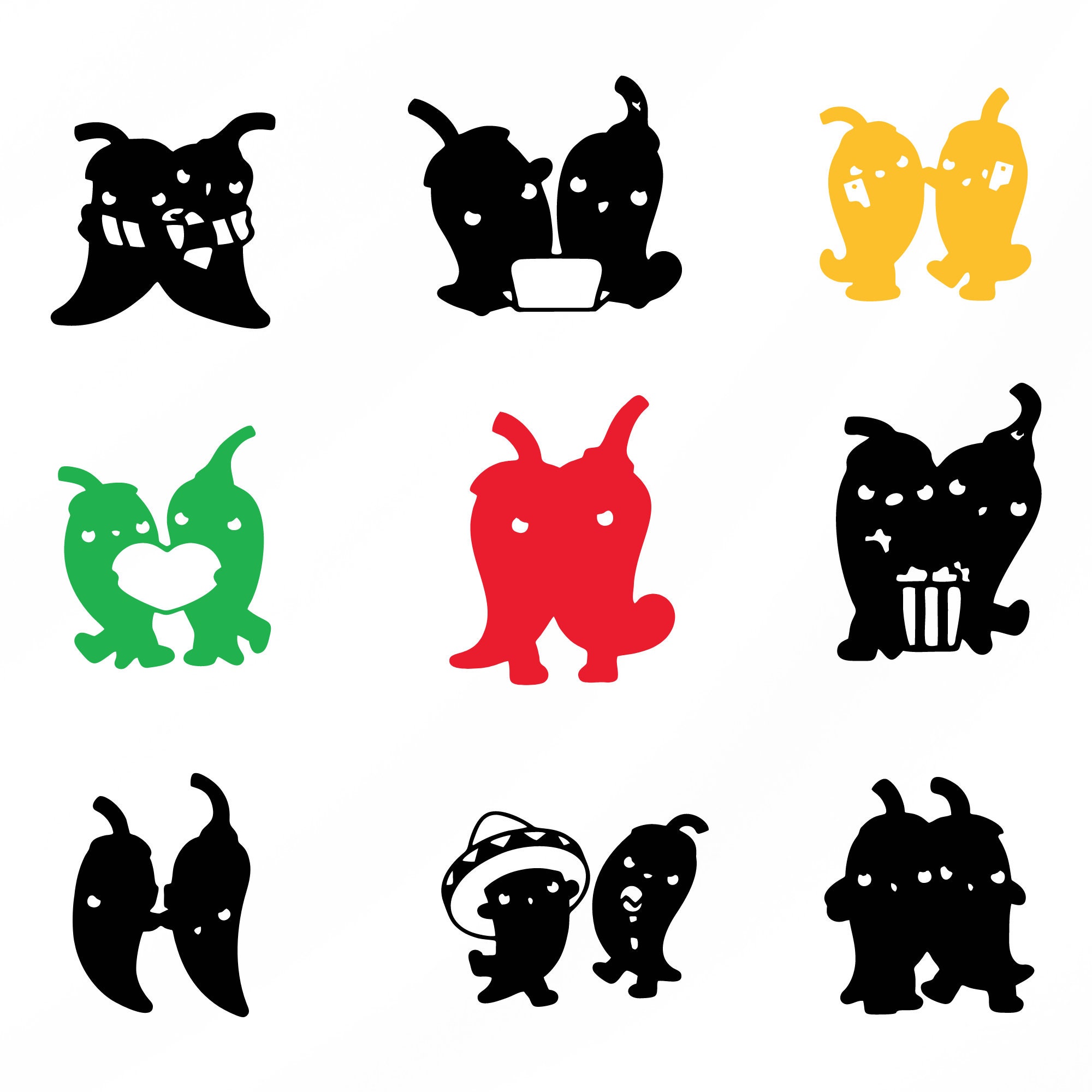 Chili Paper Svg Bundle, Chili Clipart for Cricut, Red Chili Vector ...