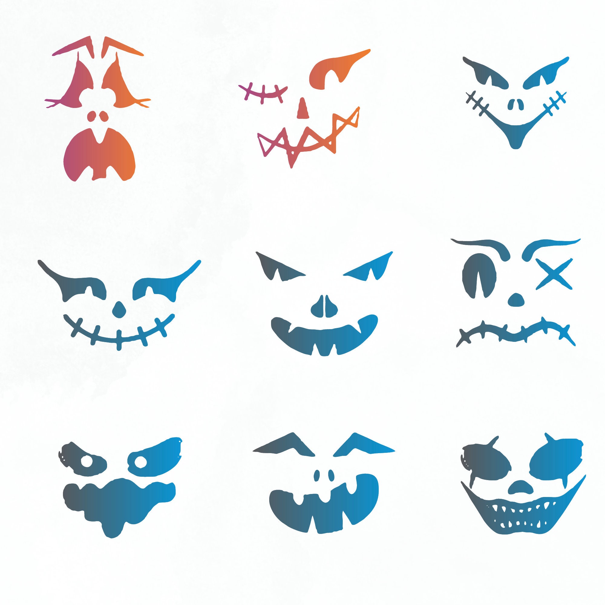 Scary Clown Svg Bundle, Scary Clipart for Cricut, Scary Clown ...
