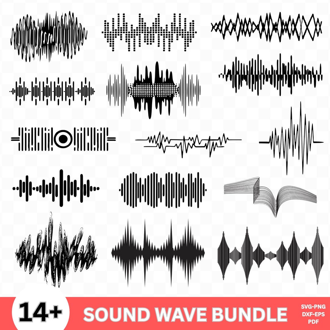 Sound Wave SVG Bundle, Sound Wave PNG Bundle, Sound Wave Clipart, Sound ...