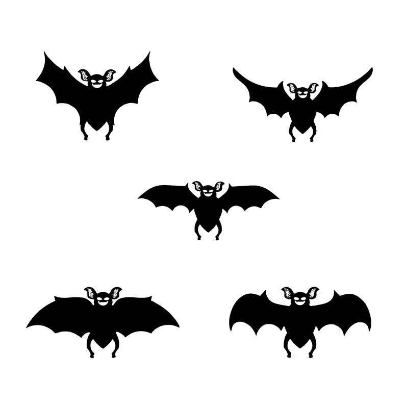 Bat Svg Bundle, Bat Clipart for Cricut, Halloween Bat Silhouette, Bat ...