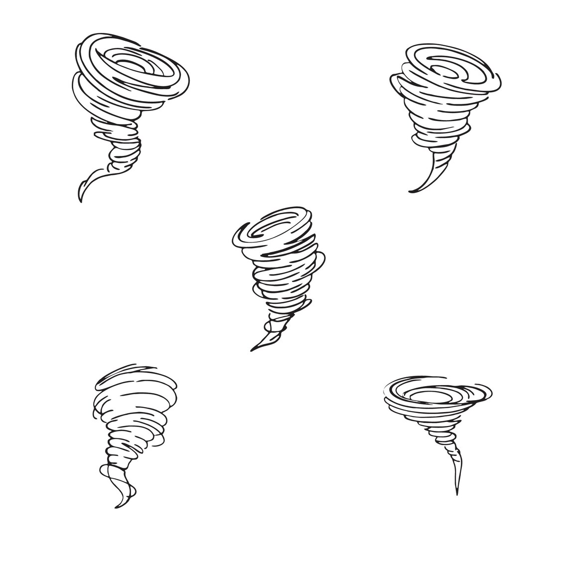 Tornado Svg Bundle, Tornado Clipart for Cricut, Strom Silhouette ...