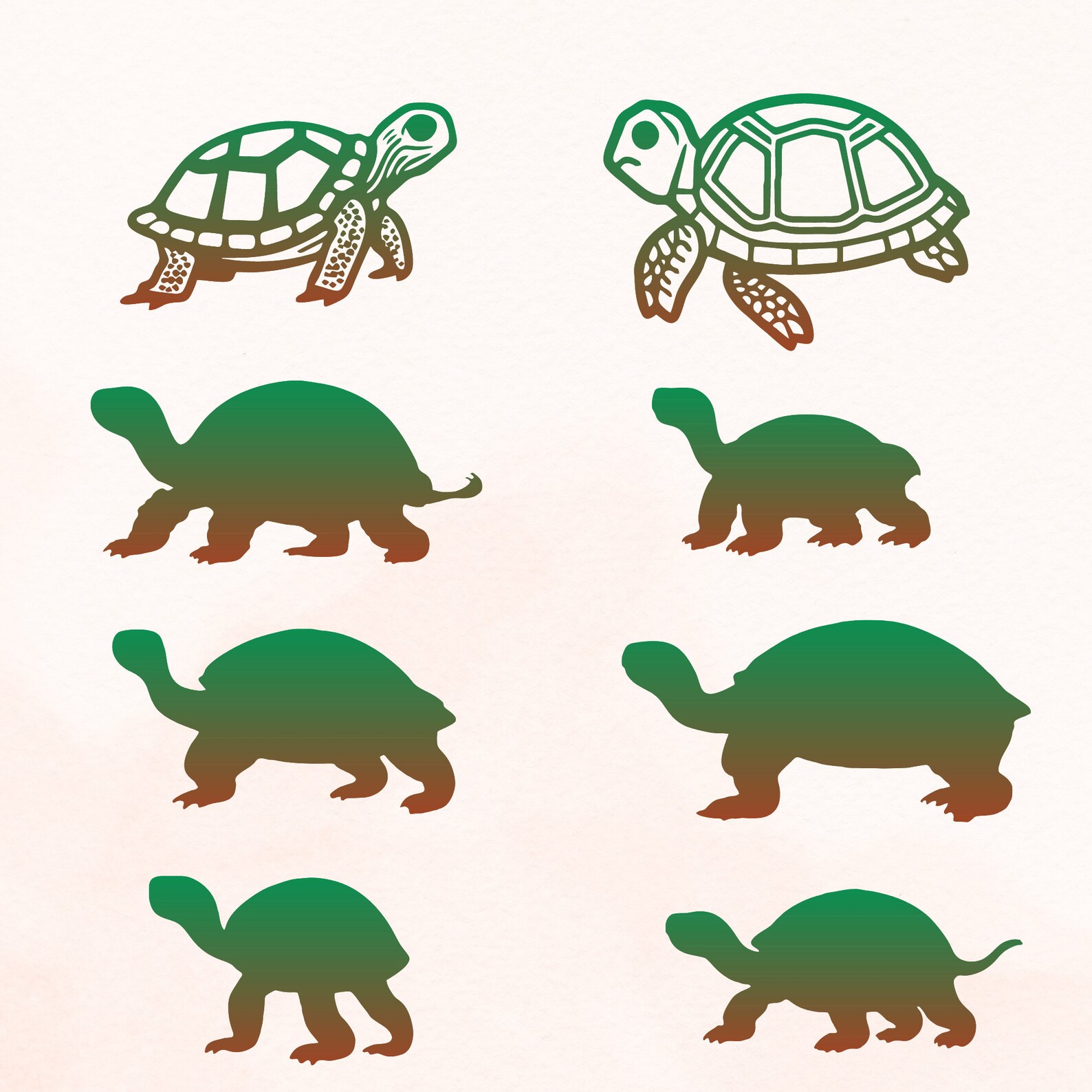 Turtle Svg Bundle, Sea Turtle Clipart for Cricut, Tortoise Silhouette ...