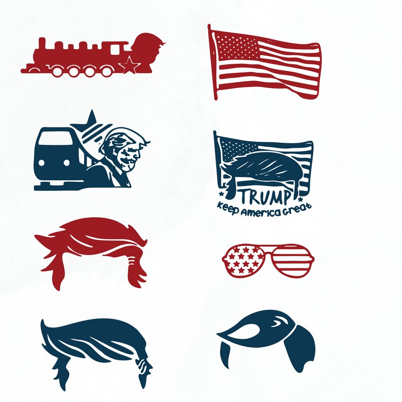 Donald Trump Svg Bundle, Trump Clipart for Cricut, Trump Svg, Trump ...