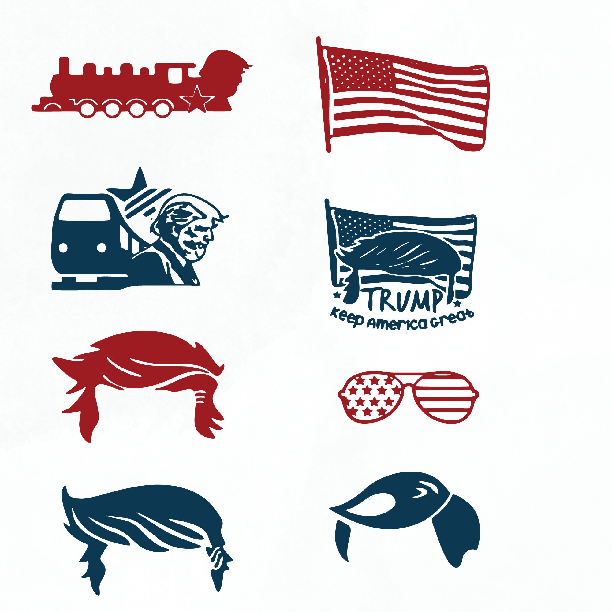 Donald Trump Svg Bundle, Trump Clipart for Cricut, Trump Svg, Trump ...