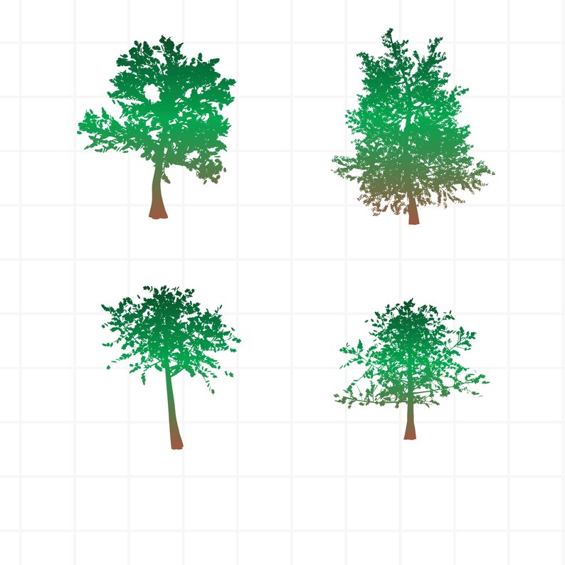 Tree Svg Bundle, Tree Clipart for Cricut, Tree Cut Files, Forest Tree ...