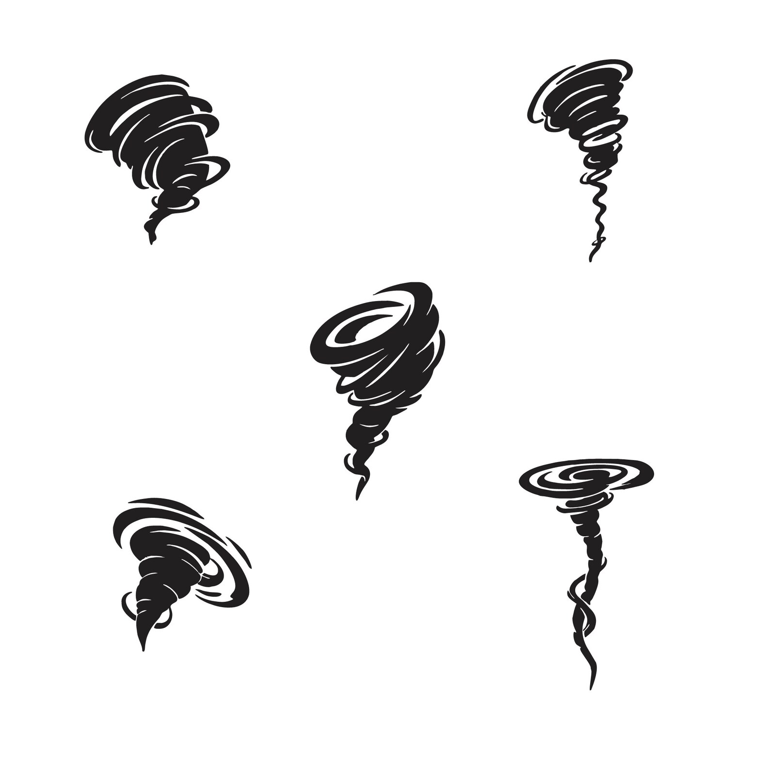 Tornado Svg Bundle, Tornado Clipart for Cricut, Strom Silhouette ...