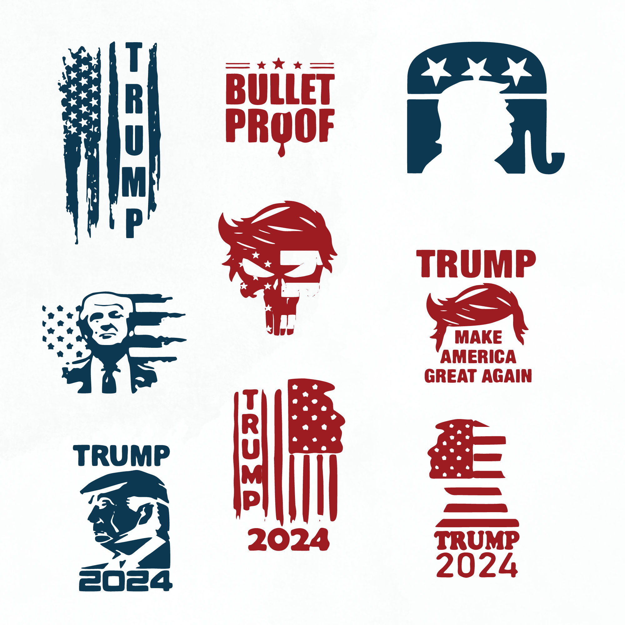 Donald Trump Svg Bundle, Trump Clipart for Cricut, Trump Svg, Trump ...
