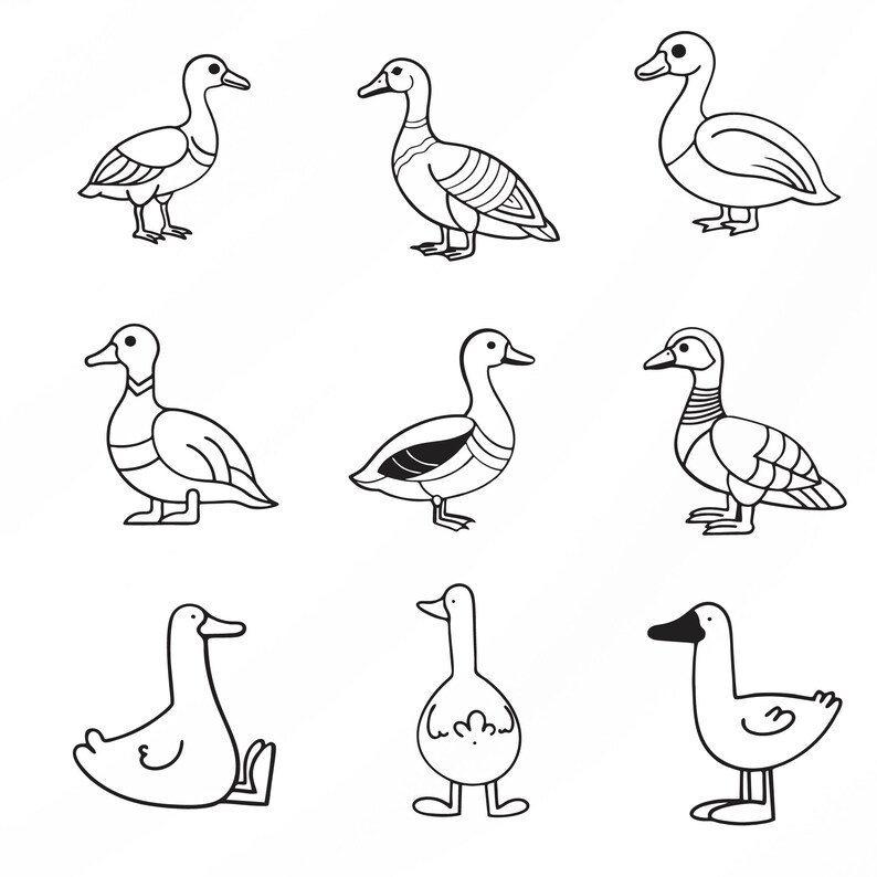 Goose Svg Bundle, Goose Clipart for Cricut, Goose Vector, Goose Decal ...