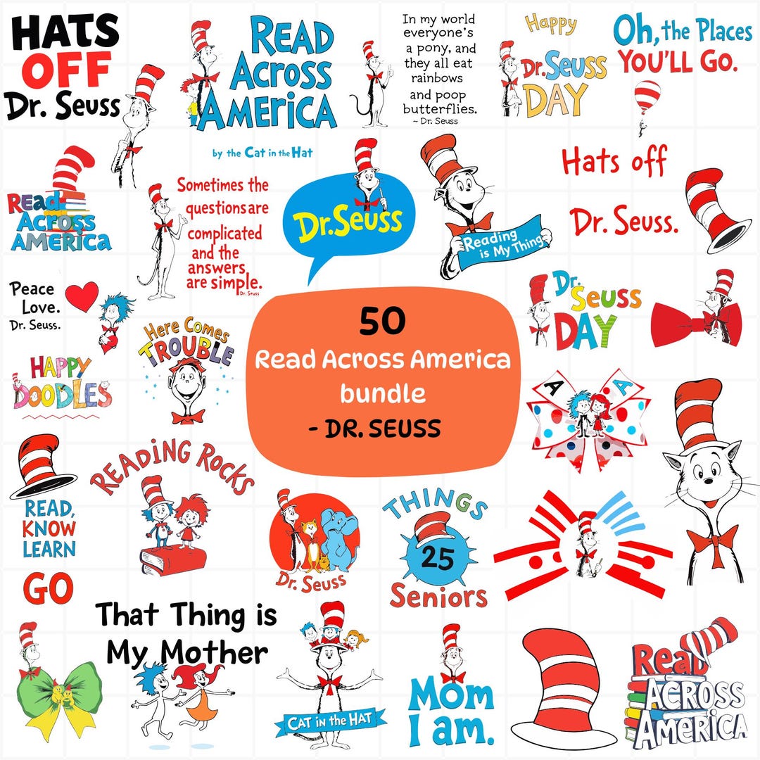Read Across America Svg Bundle, Read Across America Png, School Teacher ...