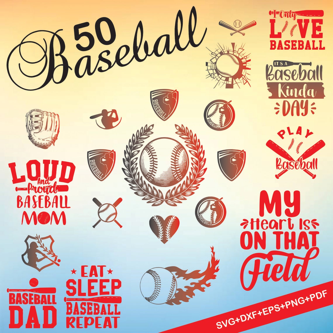 Baseball Svg Bundle, Baseball Clipart for Cricut, Baseball Quotes ...