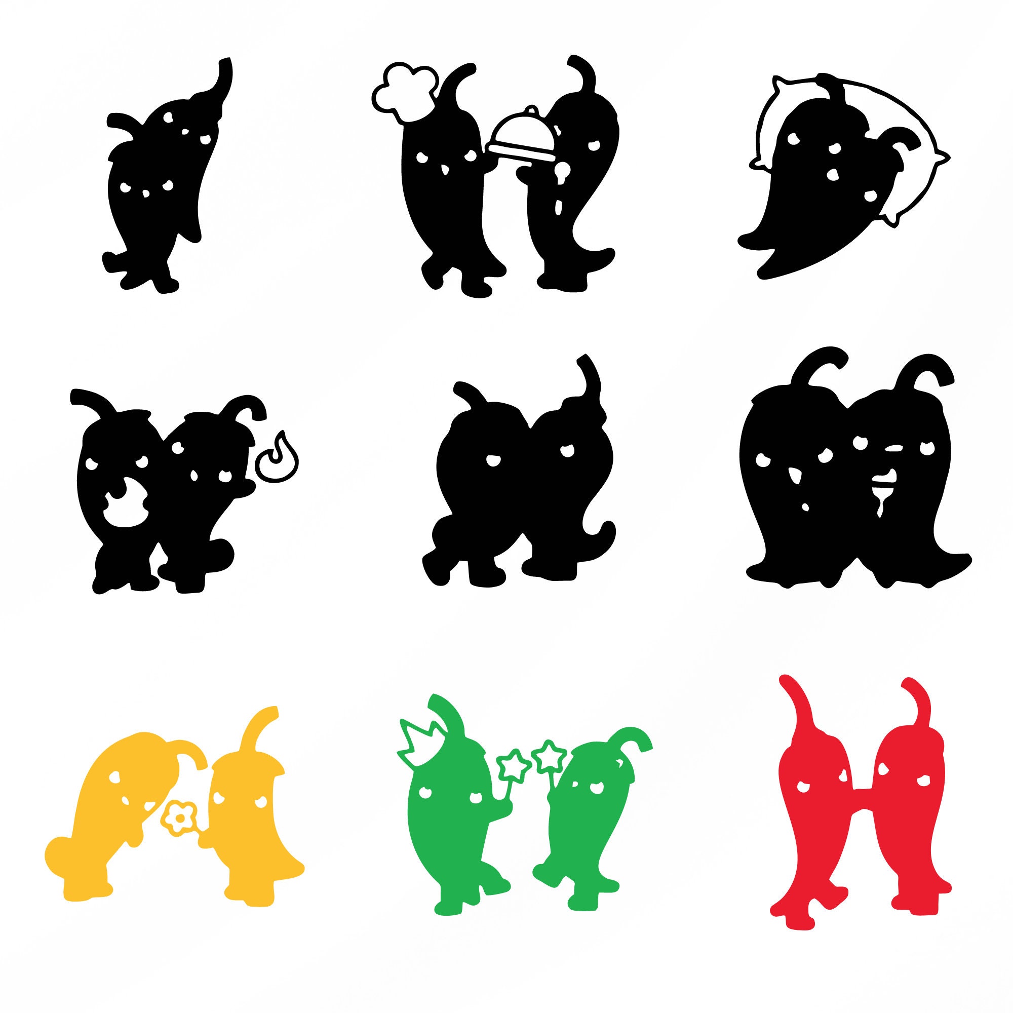 Chili Paper Svg Bundle, Chili Clipart for Cricut, Red Chili Vector ...