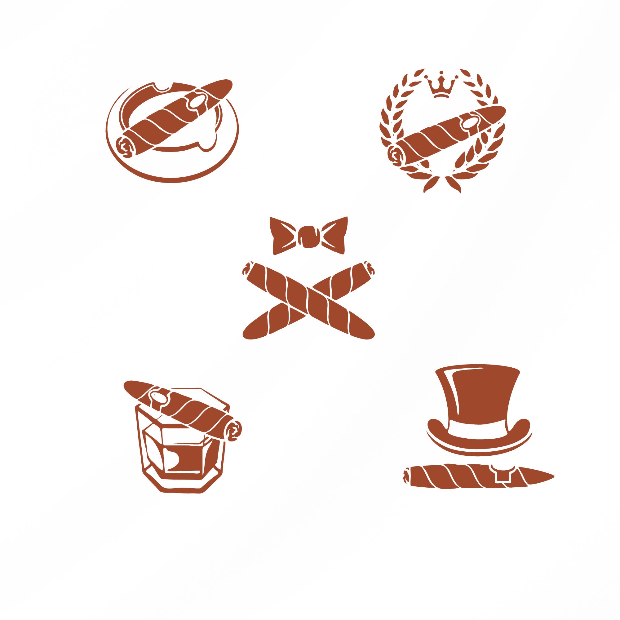 Cigar Svg Bundle, Smoke Clipart for Cricut, Tobacco Silhouette, Cigar ...