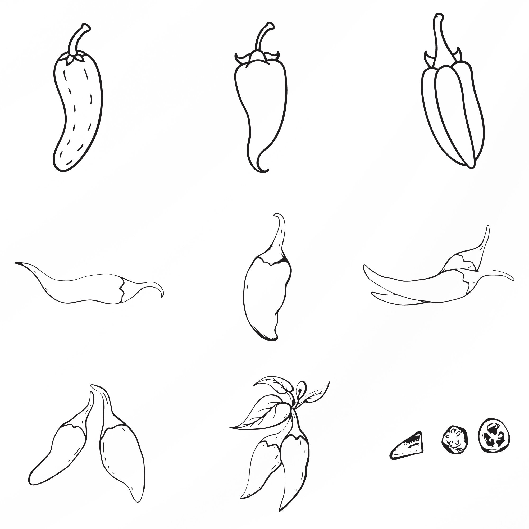 Chili Paper Svg Bundle, Chili Clipart for Cricut, Red Chili Vector ...