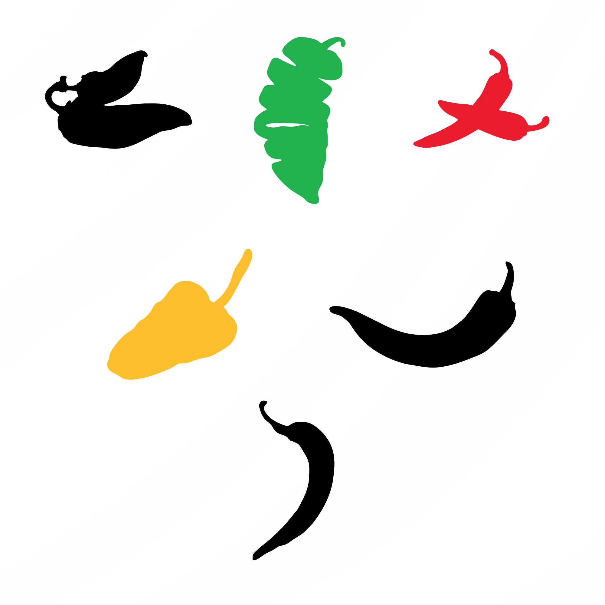 Chili Paper Svg Bundle, Chili Clipart for Cricut, Red Chili Vector ...