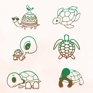 Turtle Svg Bundle, Sea Turtle Clipart for Cricut, Tortoise Silhouette ...