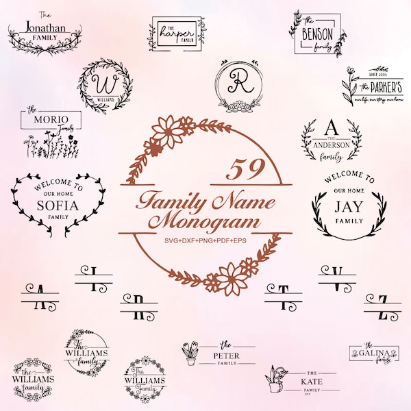 Family Monogram - Etsy