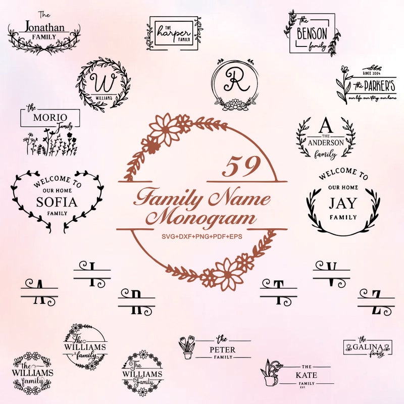 Family Monogram - Etsy