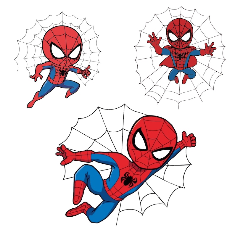 Character SVG Bundle, Kids Clipart, Spider PNG Clipart Bundle ...
