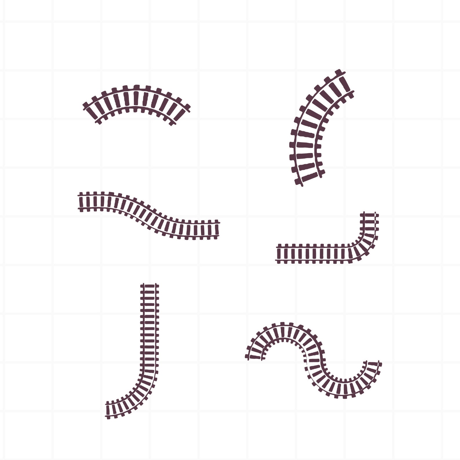 Train Track Svg Bundle, Train Track Clipart for Cricut, Train Track Cut ...