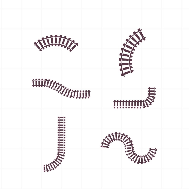 Train Track Svg Bundle, Train Track Clipart for Cricut, Train Track Cut ...