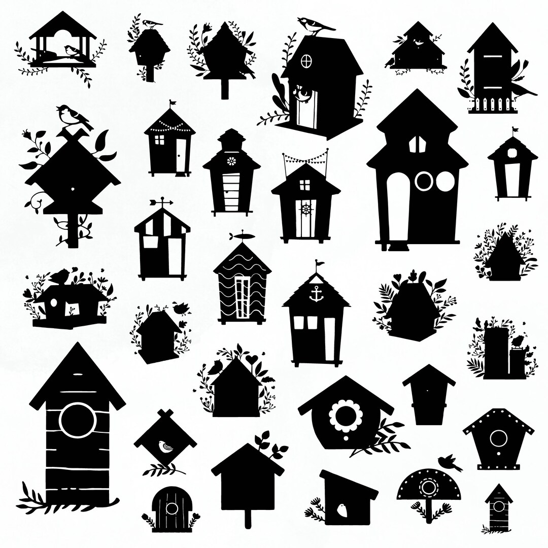 Birdhouse Svg Bundle, Birdhouse Clipart for Cricut, Birdhouse ...