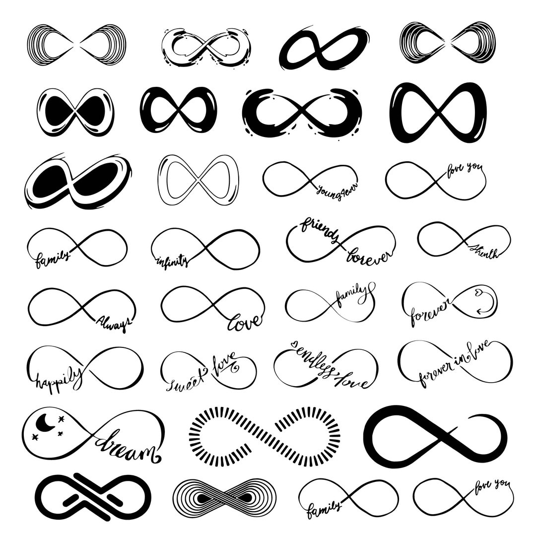Infinity Svg Bundle, Infinity Sign Clipart for Cricut, Infinity Love ...