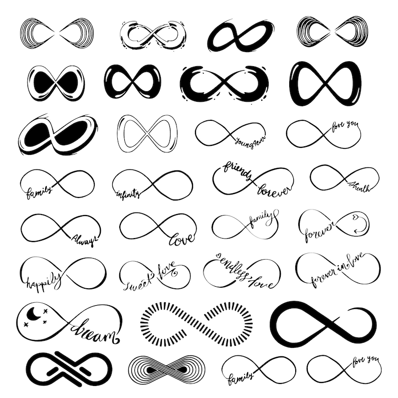 Infinity Svg Bundle, Infinity Sign Clipart for Cricut, Infinity Love ...