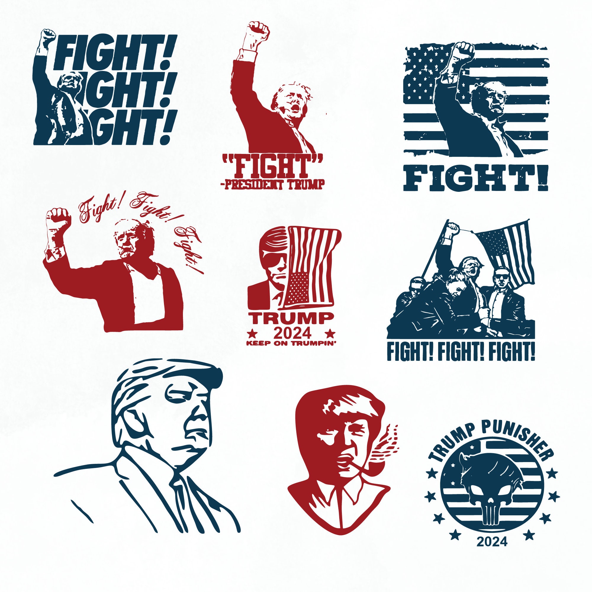 Donald Trump Svg Bundle, Trump Clipart for Cricut, Trump Svg, Trump ...