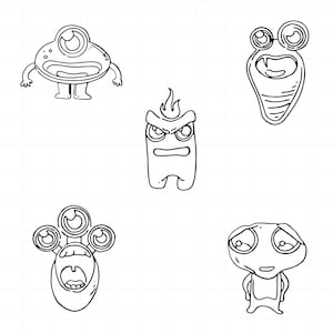 Alien Svg Bundle, Alien Clipart for Cricut, Alien Ship Silhouette ...