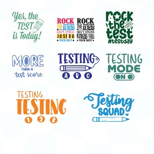 Testing Svg Bundle, Test Day Clipart for Cricut, Exam Days Svg, Testing ...