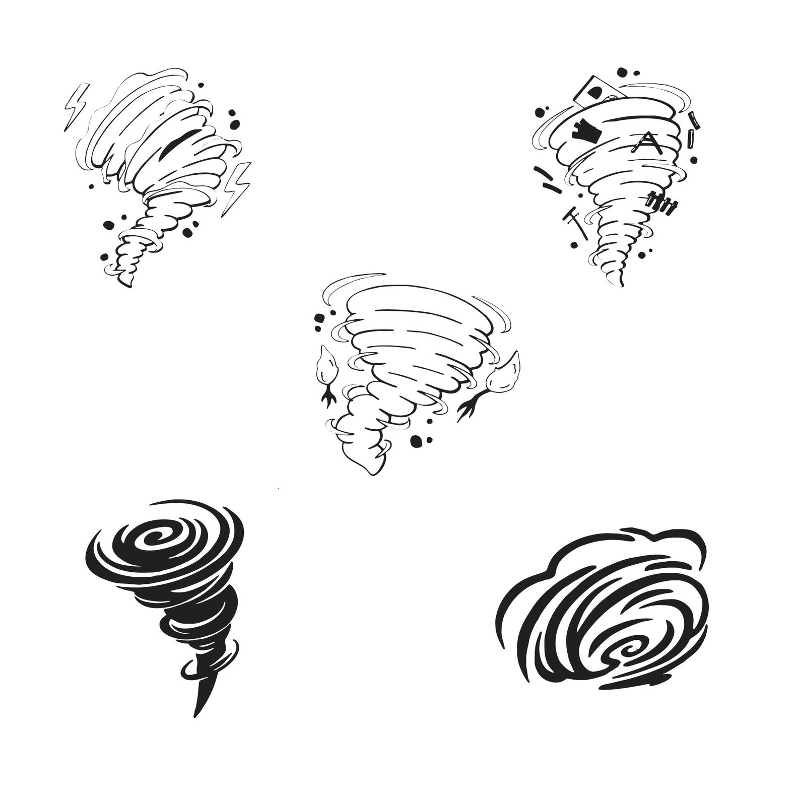 Tornado Svg Bundle, Tornado Clipart for Cricut, Strom Silhouette ...