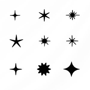 Moon and Stars Svg Bundle, Crescent Moon Clipart for Cricut, Moon Stars ...