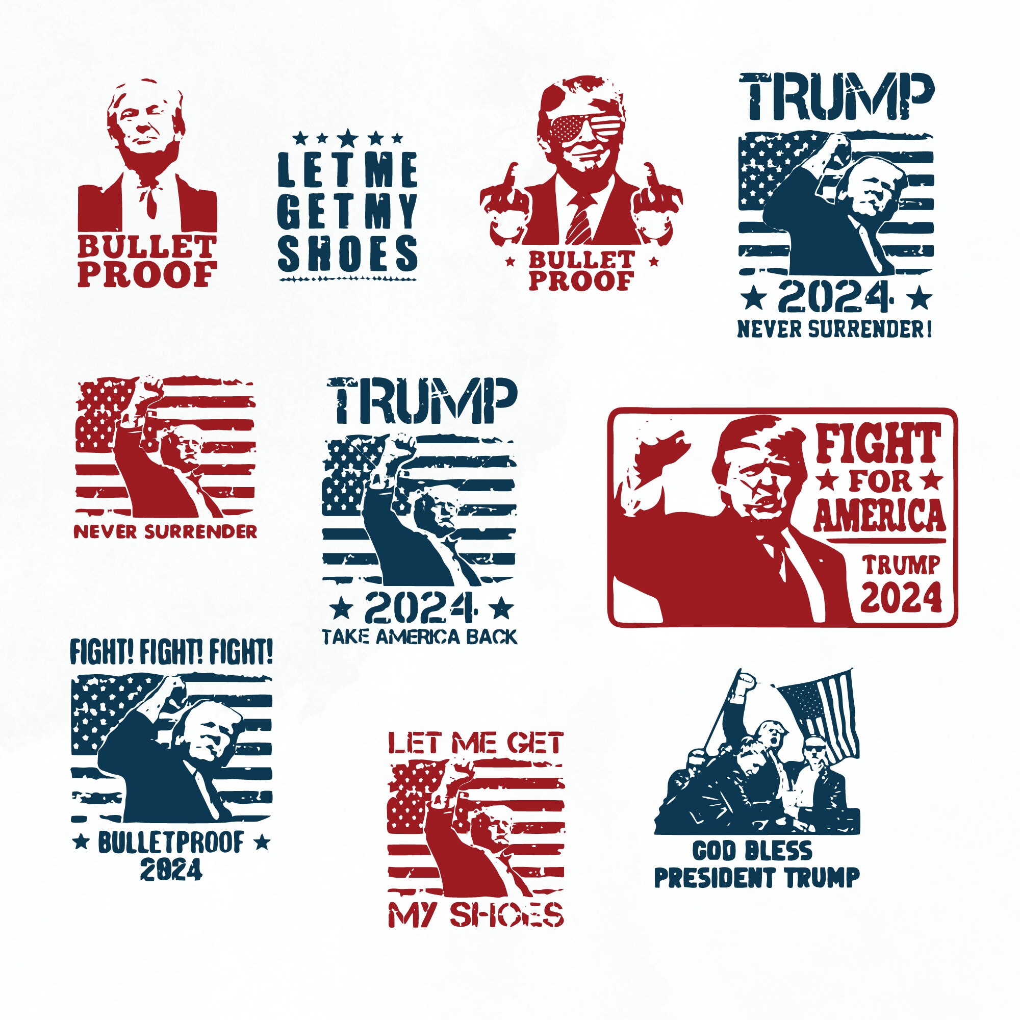 Donald Trump Svg Bundle, Trump Clipart for Cricut, Trump Svg, Trump ...