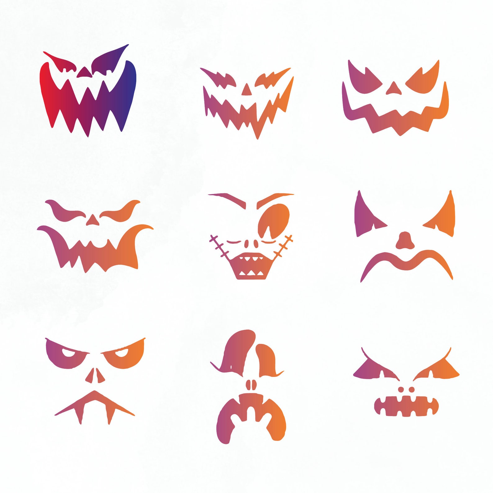 Scary Clown Svg Bundle, Scary Clipart for Cricut, Scary Clown ...