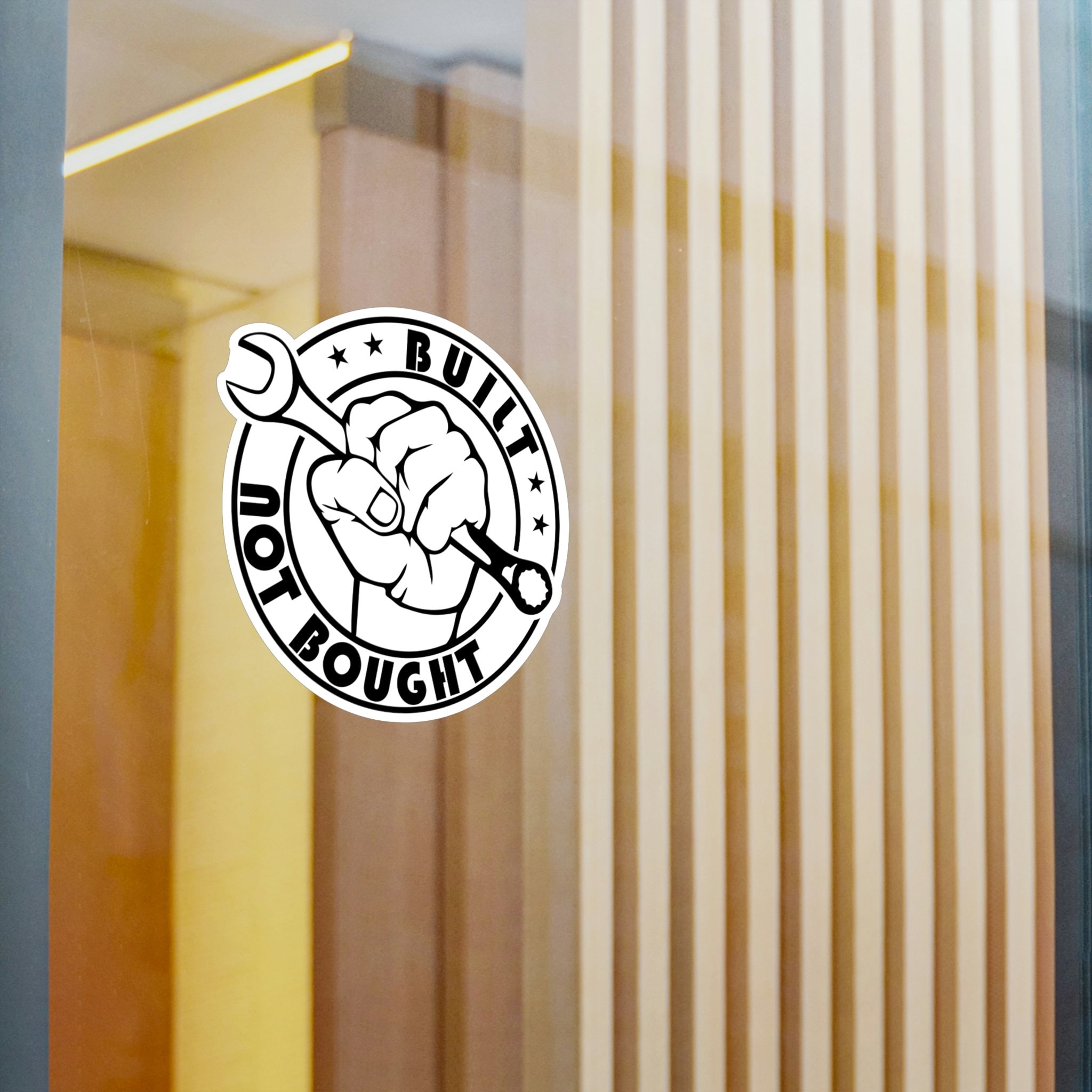 Built Not Bought, Text and Logo, Sticker Decal - Etsy