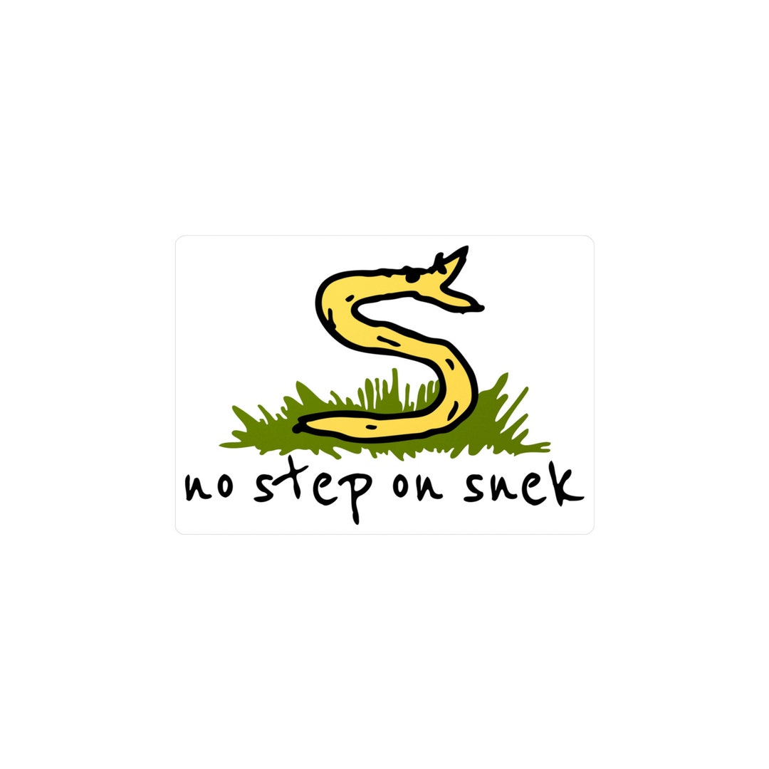 No Step on Snek Funny Meme Text and Logo Sticker Decal - Etsy Australia