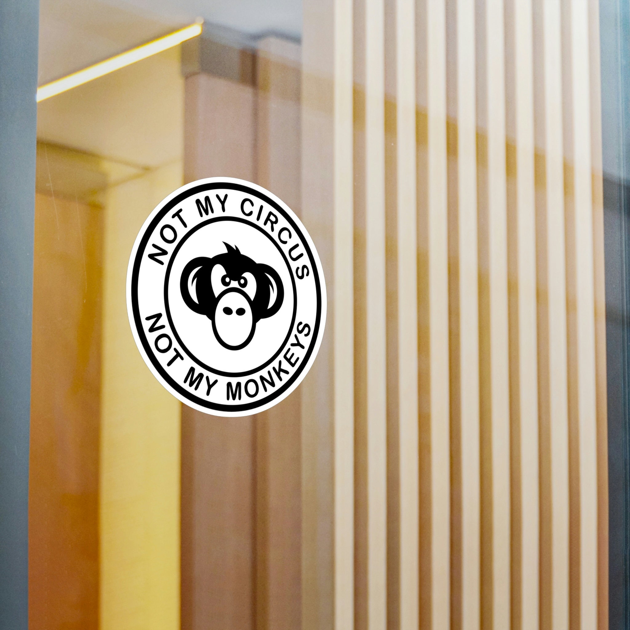 Not My Circus Not My Monkeys, Logo Funny Sticker Decal - Etsy