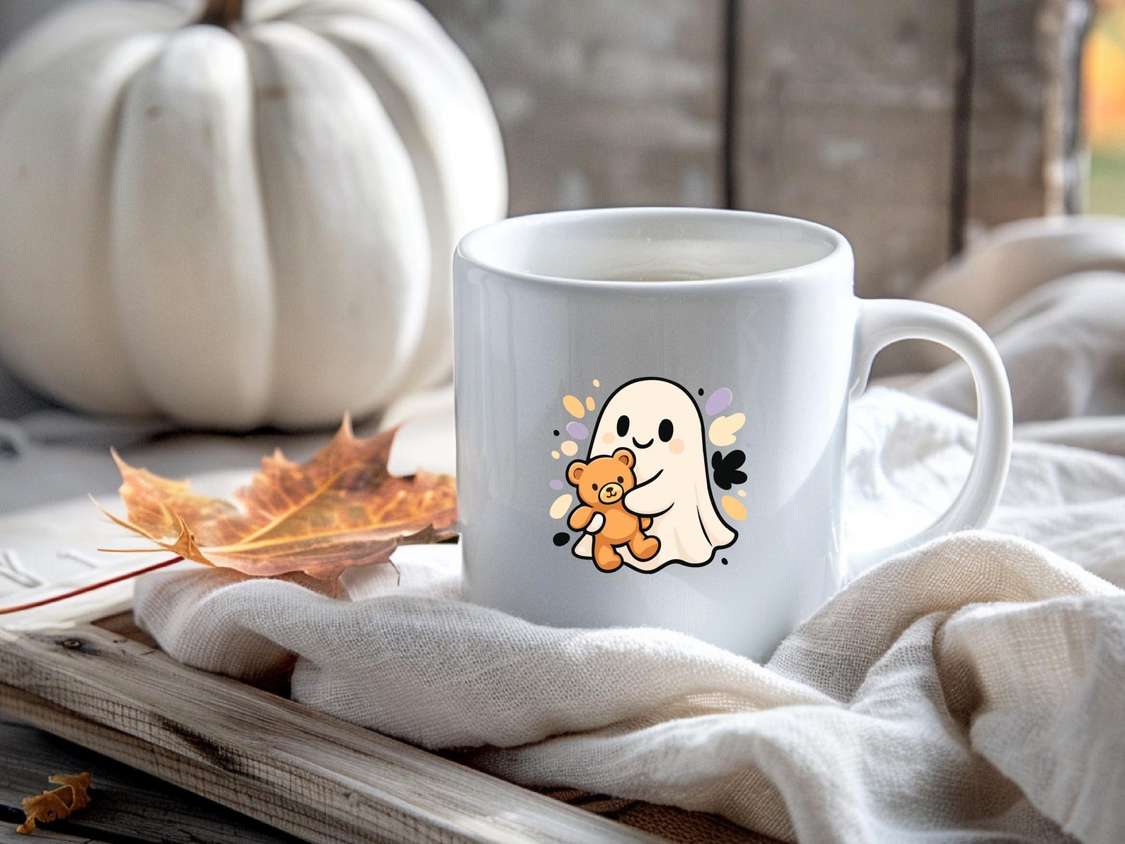 Cute Halloween Ghosts Clipart Bundle | Kawaii Halloween Designs ...